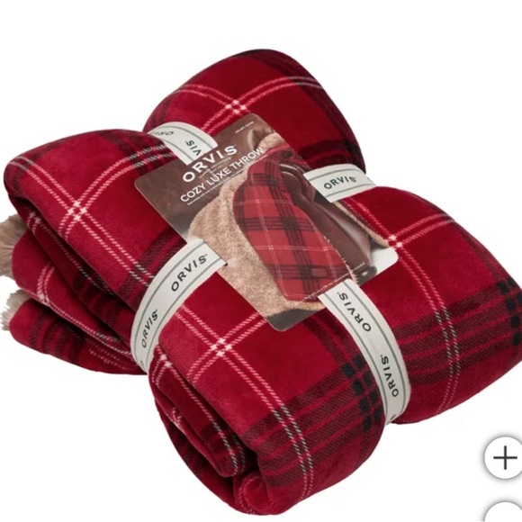 Orvis | Bedding | Nwt Orvis Cozy Luxe Throw Red Color | Poshmark